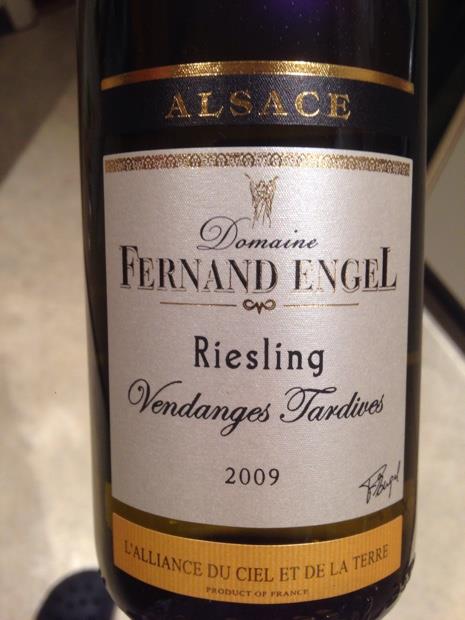 2009 Domaine Fernand Engel Riesling Vendanges Tardives, France, Alsace ...