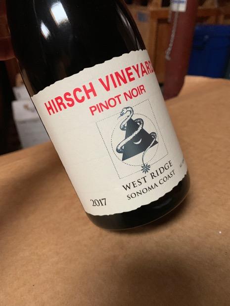 2017 Hirsch Vineyards Pinot Noir West Ridge, USA, California, Sonoma ...