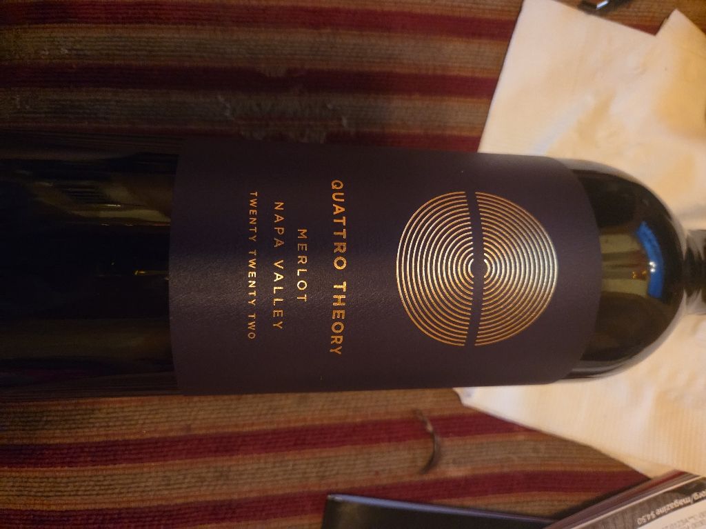2022 Quattro Theory Merlot, USA, California, Napa Valley - CellarTracker