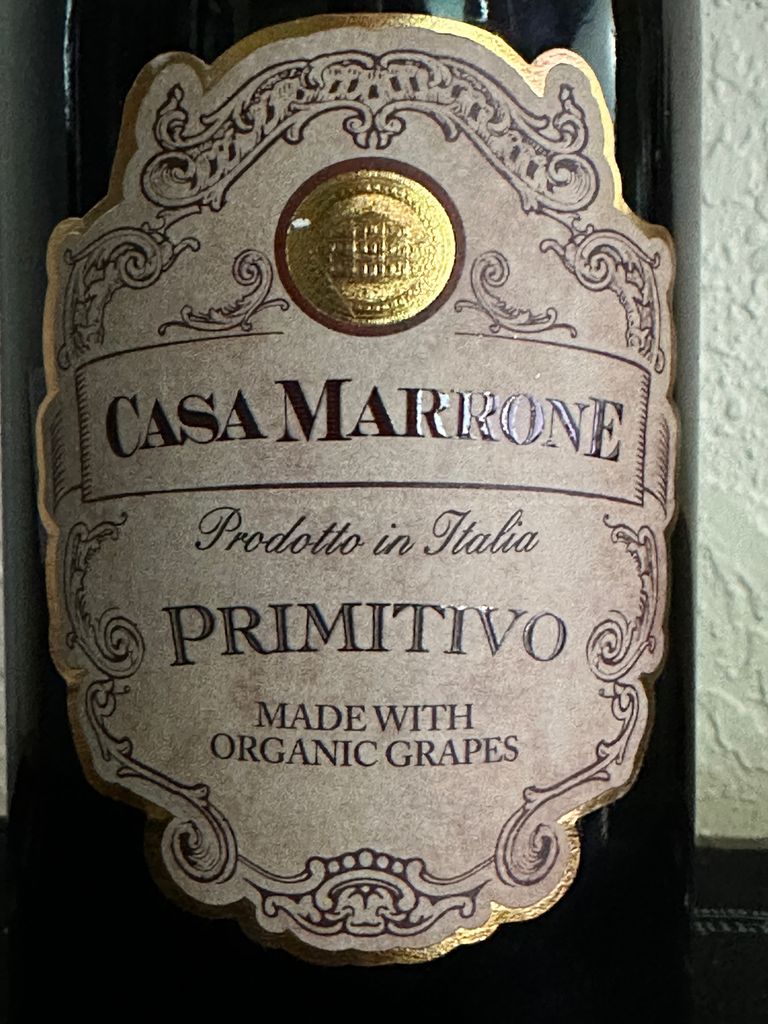 2021 Casa Vinicola Botter Primitivo Casa Marrone, Italy, Puglia, Puglia ...