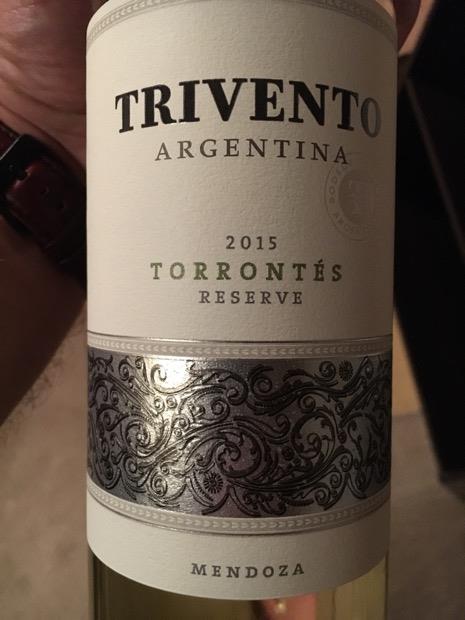 2015 Trivento Torrontés Reserve, Argentina, Mendoza - CellarTracker