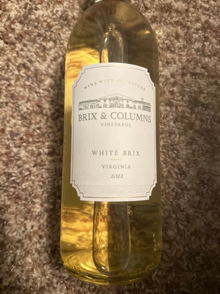 2022 Brix & Columns White Wine, USA, Virginia, Blue Ridge Highlands ...
