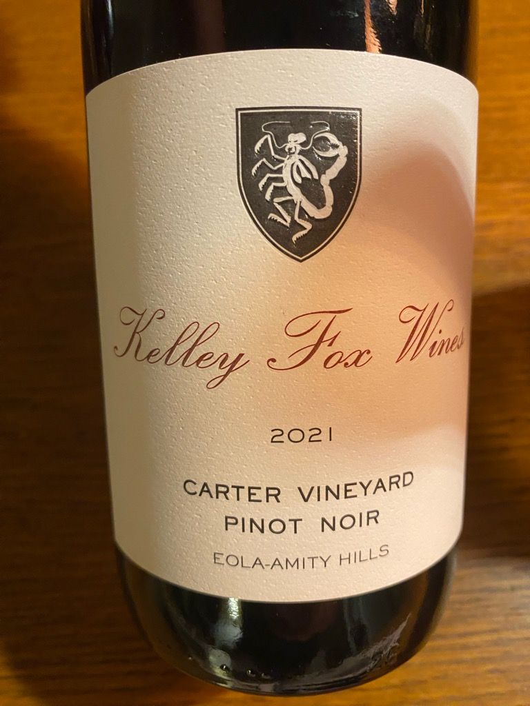 2021 Kelley Fox Wines Pinot Noir Carter Vineyard, USA, Oregon ...