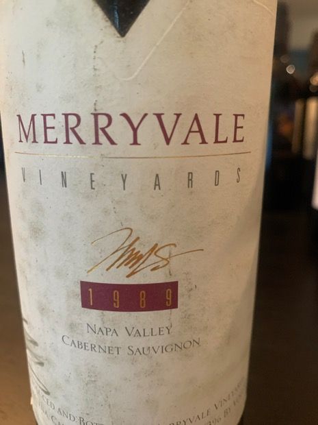 1989 Merryvale Cabernet Sauvignon MVS, USA, California, Napa Valley ...