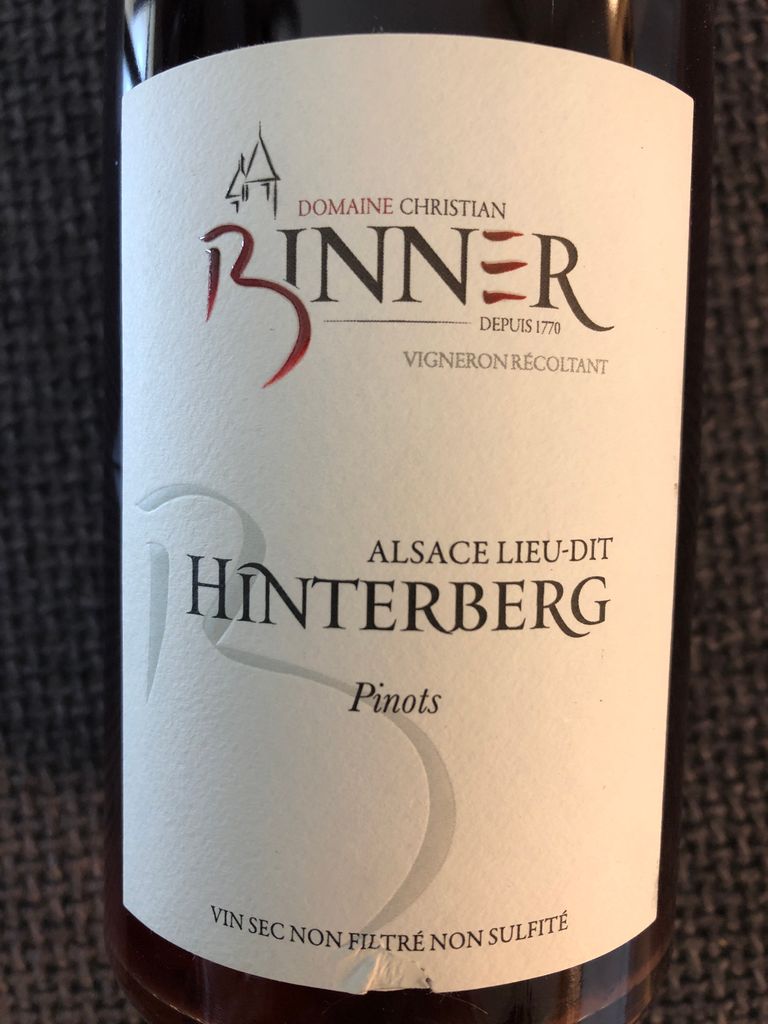 NV Domaine Binner Hinterberg Pinots, France, Alsace - CellarTracker