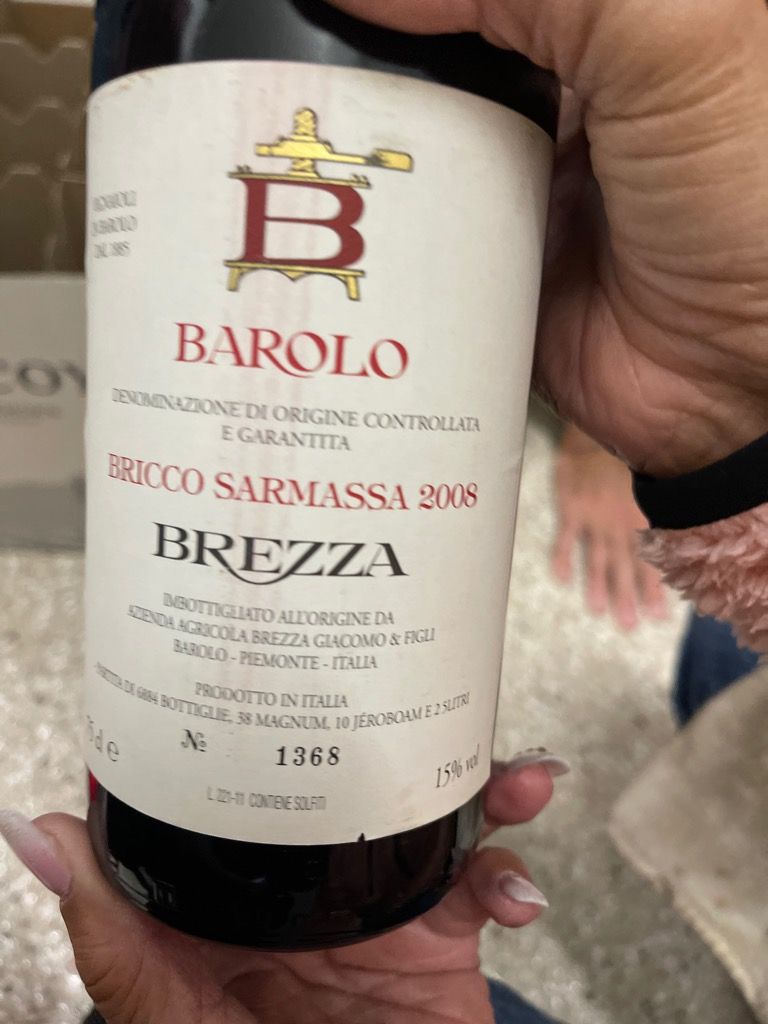 2008 Giacomo Brezza e Figli Barolo Riserva Vigna Bricco Sarmassa, Italy ...