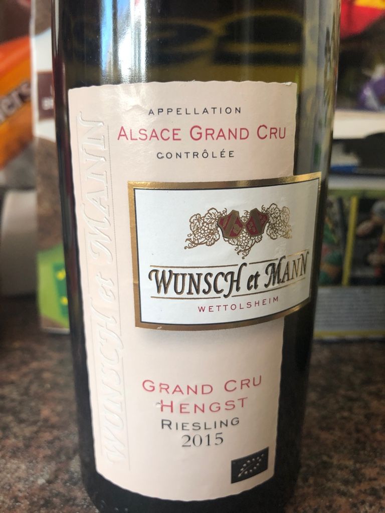 2015 Wunsch & Mann Riesling Hengst Collection Joseph Mann, France ...