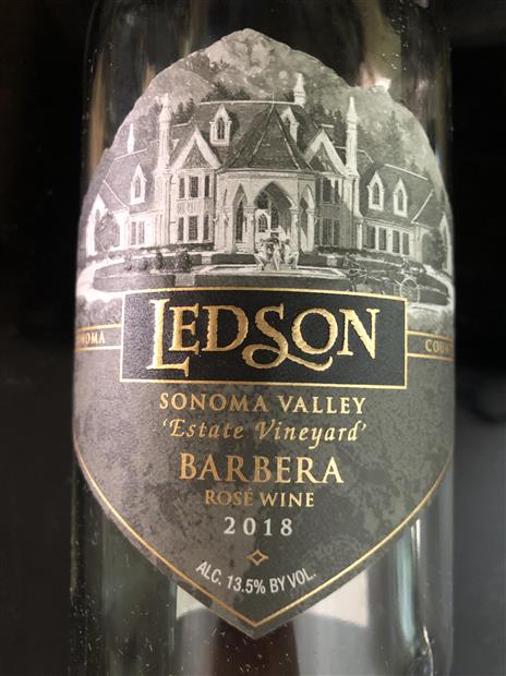 2018 Ledson Barbera Rosé Estate Vineyards Sonoma County, USA ...