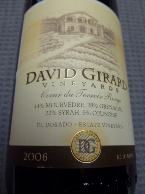 2005 David Girard Vineyards Coeur du Terroir Rouge Estate Vineyard, USA ...