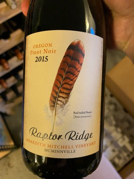 2015 Raptor Ridge Pinot Noir Meredith Mitchell Vineyard, USA, Oregon ...