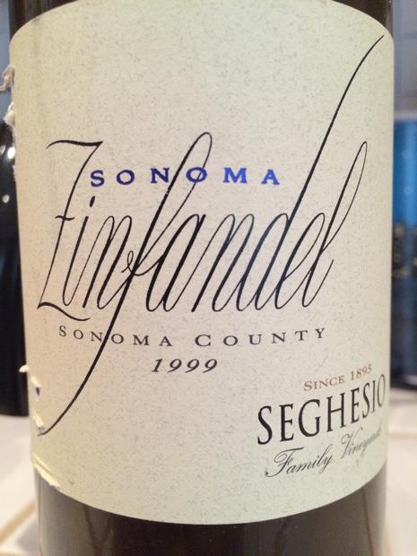 1999 Seghesio Family Vineyards Zinfandel Sonoma County, USA, California, Sonoma County ...