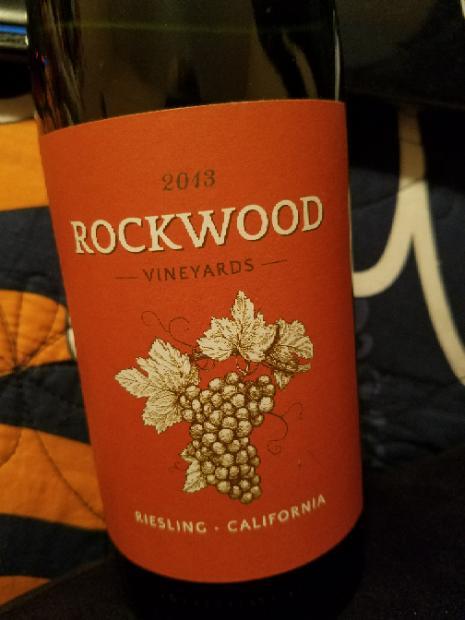 2013 Rockwood Vineyards Riesling, USA, California, Sonoma County ...