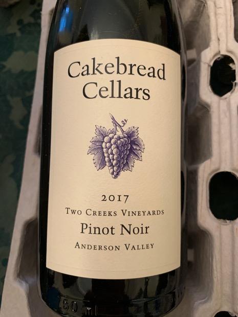 2017 Cakebread Cellars Pinot Noir Two Creeks Vineyard, USA, California ...