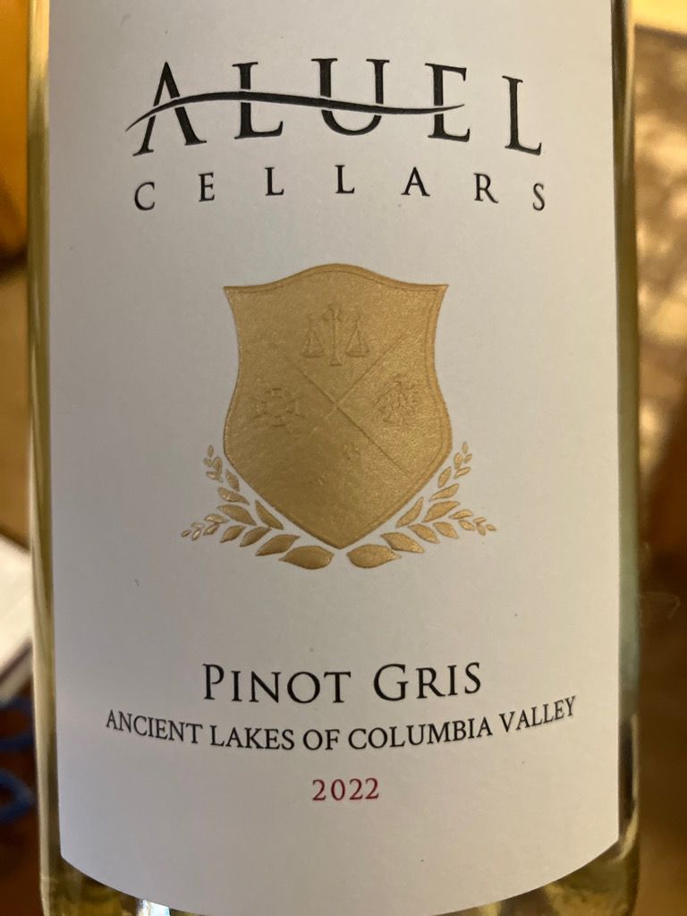 2022 Aluel Cellars Pinot Gris, USA, Washington, Columbia Valley ...