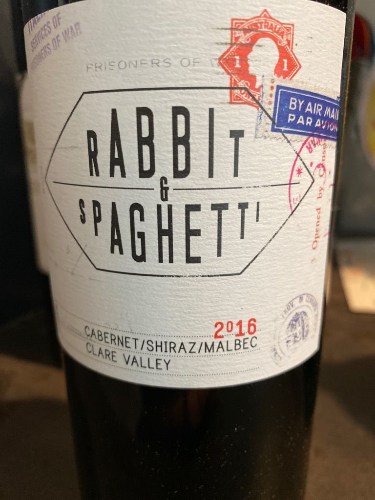 2016 Adam Barton Rabbit & Spaghetti Cabernet Shiraz Malbec, Australia ...