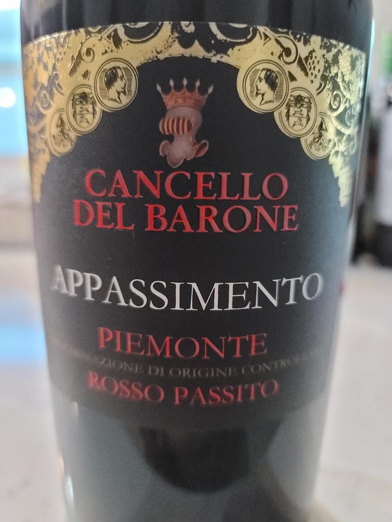 2019 Cancello Del Barone Piemonte Appassimento Rosso Passito, Italy ...