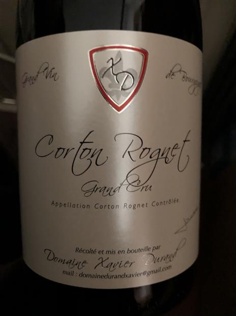 2016 Domaine Xavier Durand Corton-Rognet, France, Burgundy, Côte de ...