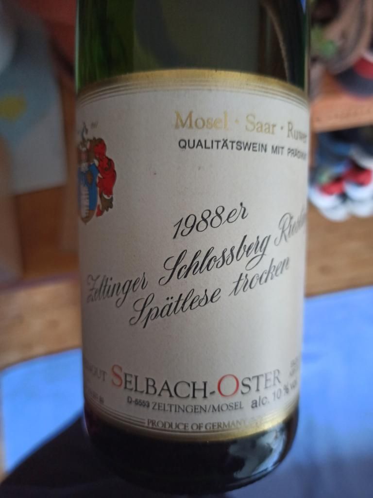 1988 Selbach-Oster Zeltinger Schlossberg Riesling Spätlese trocken ...