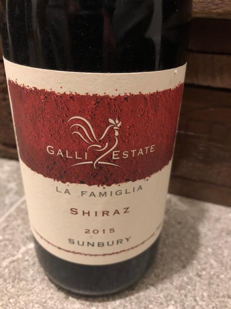 2015 Galli Estate Shiraz La Famiglia, Australia, Victoria, Port Phillip ...