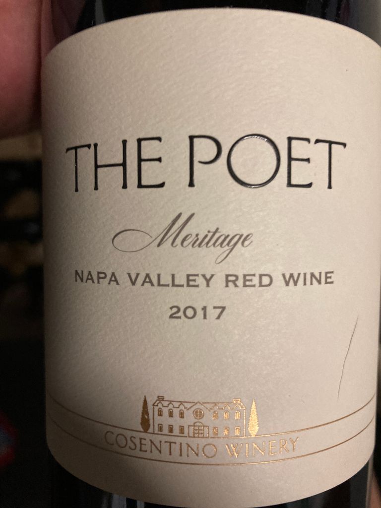 2017 Cosentino Winery The Poet, USA, California, Napa Valley ...