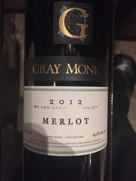 2012 Gray Monk Estate Winery Merlot, Canada, British Columbia, Okanagan ...