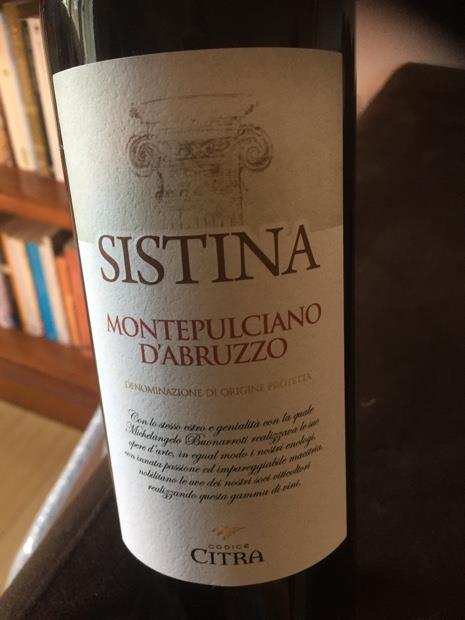 2015 Citra Montepulciano d'Abruzzo Sistina, Italy, Abruzzi ...