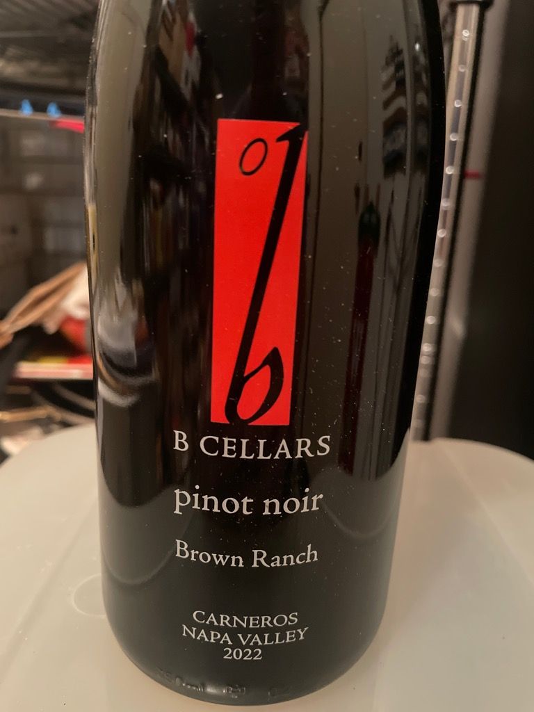2022 B Cellars Pinot Noir Brown Ranch, USA, California, Napa / Sonoma ...