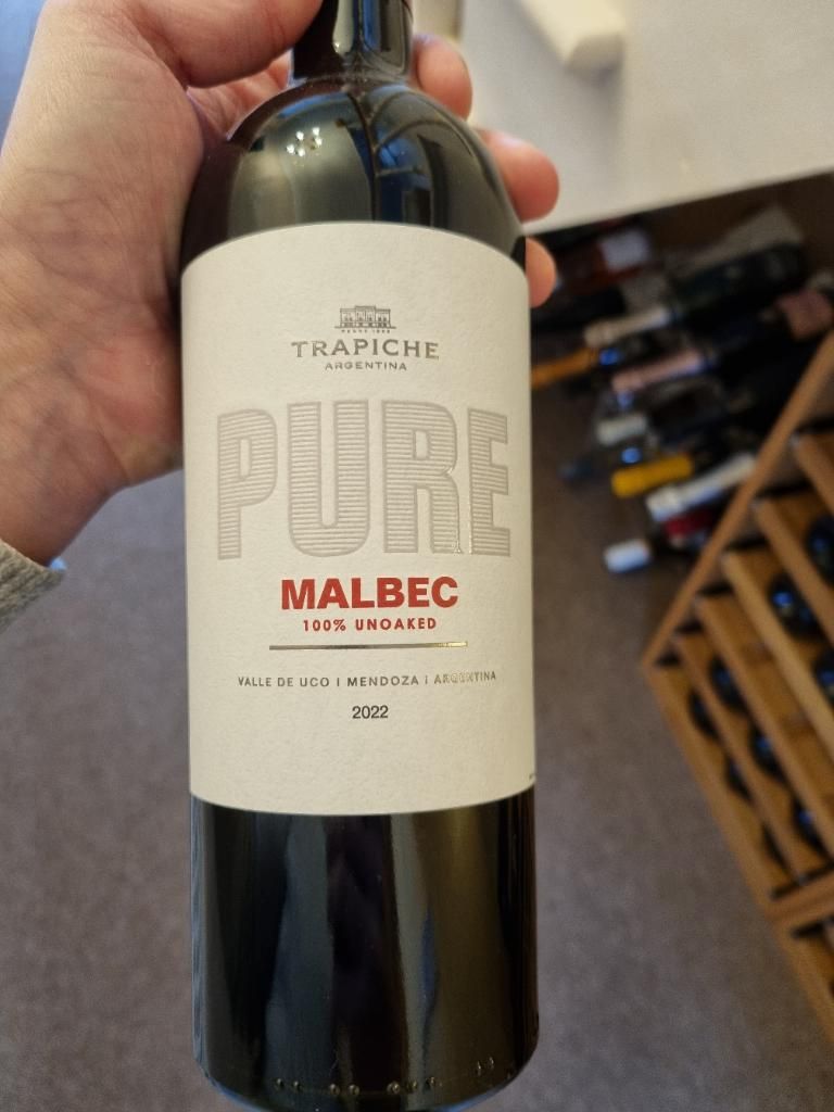2022 Trapiche Malbec Pure, Argentina, Mendoza, Valle de Uco - CellarTracker
