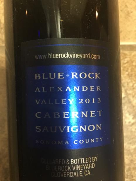 2013 Blue Rock Cabernet Sauvignon, USA, California, Sonoma County ...