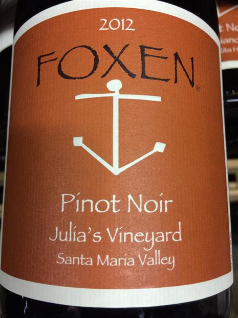 2012 Foxen Pinot Noir Julia's Vineyard, USA, California, Central Coast ...