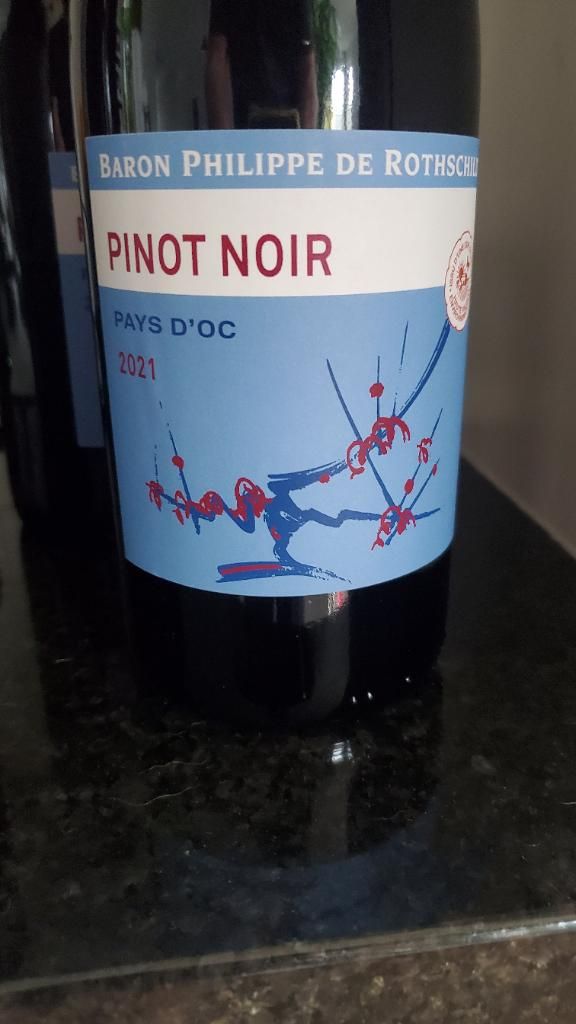 2021 Baron Philippe de Rothschild Pinot Noir Vin de Pays d'Oc, France ...
