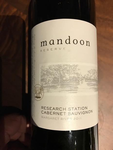 2011 Mandoon Estate Cabernet Sauvignon Reserve Research Station ...