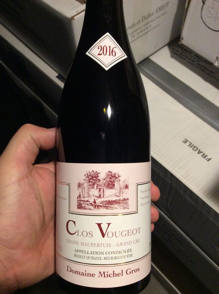 2016 Domaine Michel Gros Clos Vougeot Grand Maupertuis, France ...