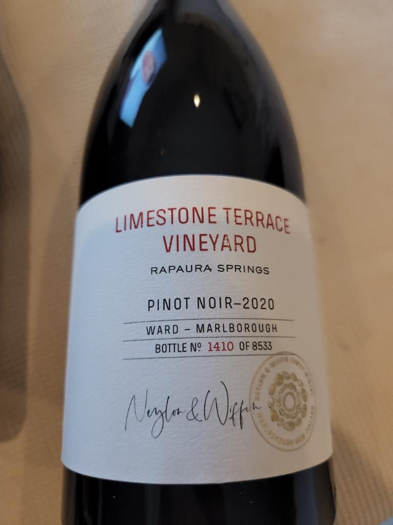 2020 Rapaura Springs Pinot Noir Limestone Terrace Vineyard, New Zealand ...