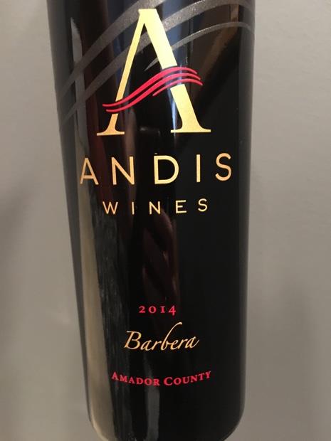 2014 Andis Wines Barbera Estate, USA, California, Sierra Foothills ...