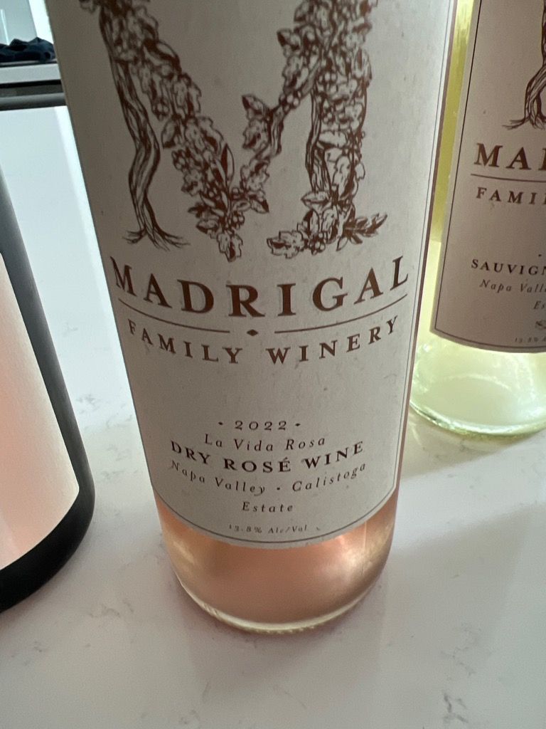2022 Madrigal Family Winery La Vida Rosé, USA, California, Napa Valley ...