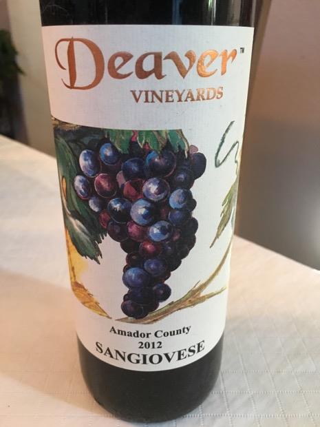 2012 Deaver Vineyards Sangiovese Amador County, USA, California, Sierra ...