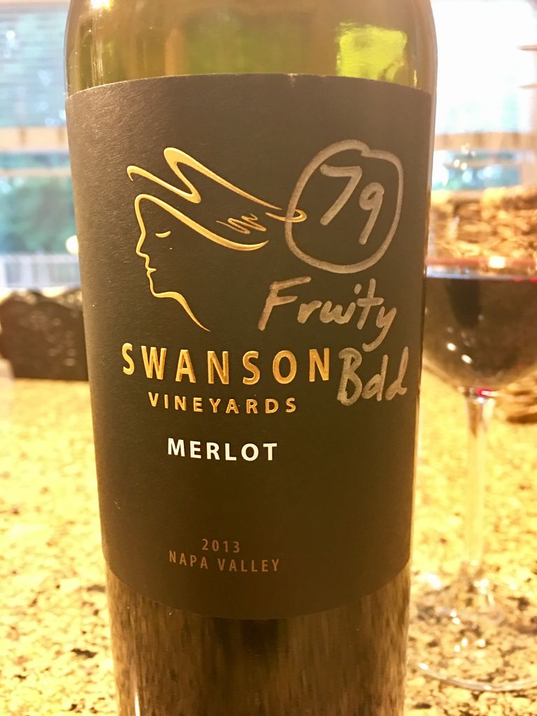 2013 Swanson Merlot, USA, California, Napa Valley - CellarTracker