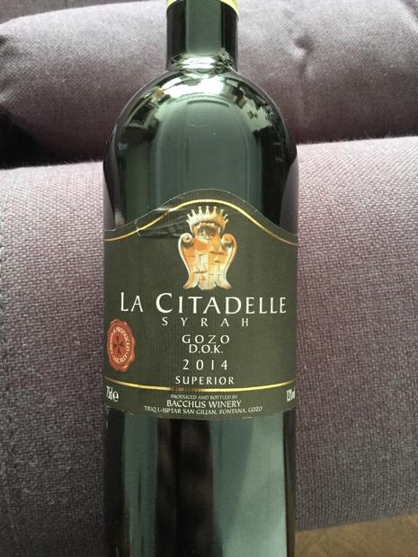 2012 Bacchus Winery Syrah La Citadelle, Malta, DOK Gozo - CellarTracker