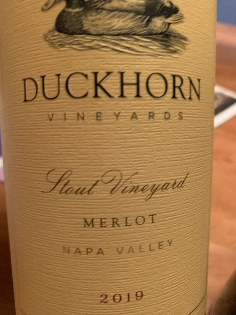 2019 Duckhorn Vineyards Merlot Stout Vineyard, USA, California, Napa ...