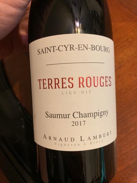 2017 Arnaud Lambert Saumur-Champigny Terres Rouges, France, Loire ...