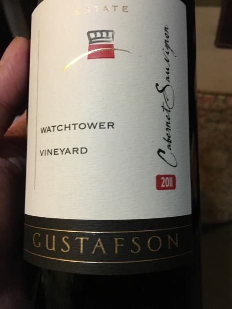 2011 Gustafson Family Vineyards Cabernet Sauvignon Estate Watchtower ...