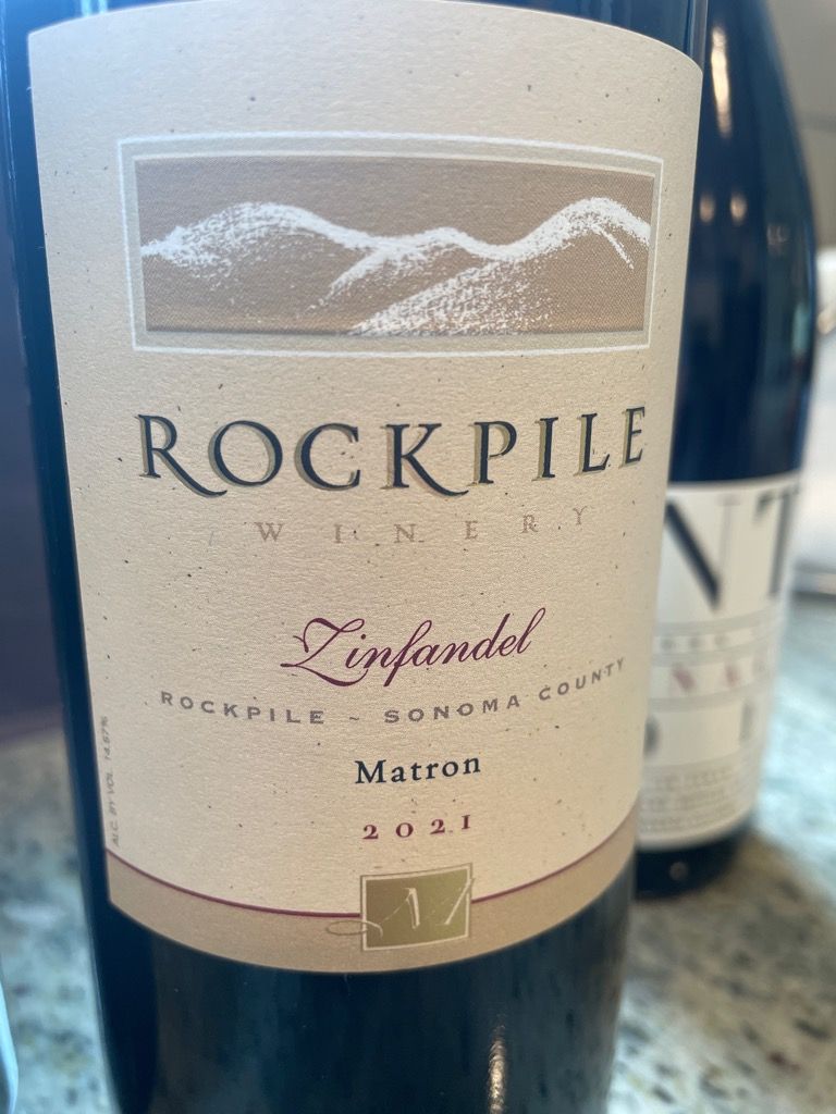2021 Rockpile Winery (Mauritson) Zinfandel Matron, USA, California, Sonoma County, Rockpile ...