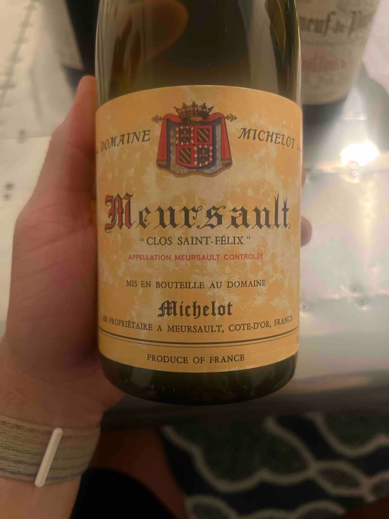 1994 Domaine Michelot Meursault Clos Saint-Félix, France, Burgundy ...