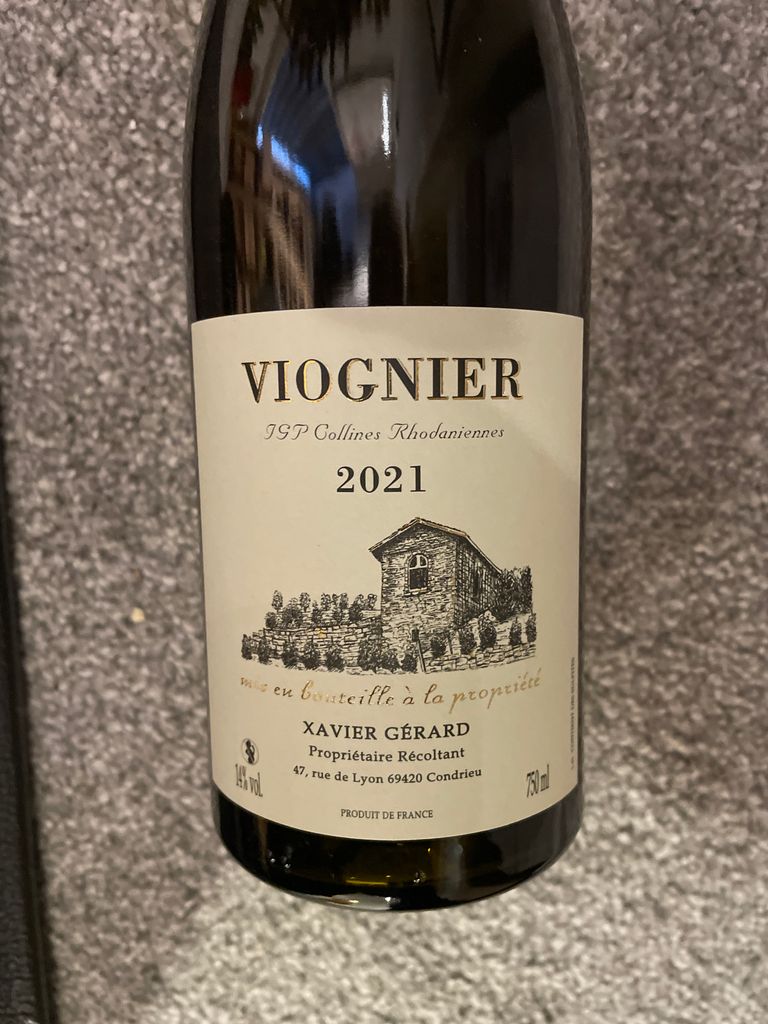 2021 Xavier Gerard Viognier, France, Rhône, Northern Rhône, Vin de Pays ...