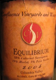 2006 Confluence Vineyards and Winery Equilibrium, USA, Washington ...