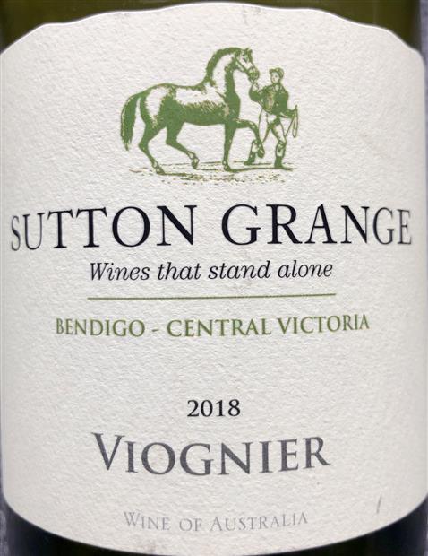 2021 Sutton Grange Viognier Estate, Australia, Victoria, Central ...