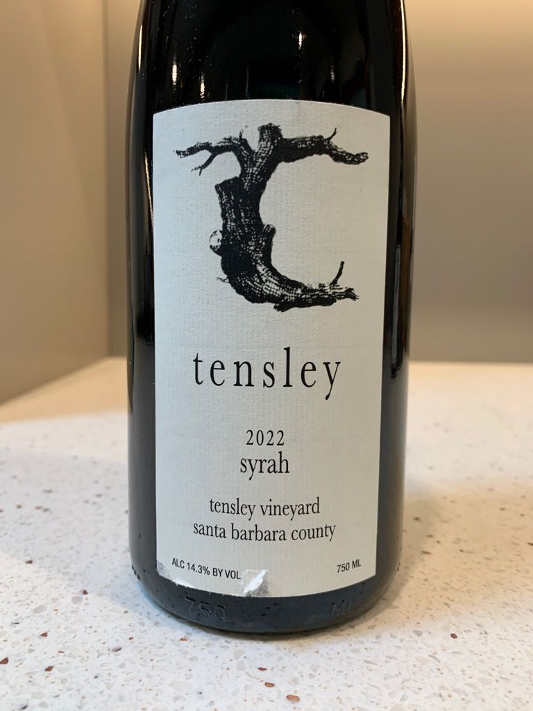 2023 Tensley Syrah Tensley Vineyard, USA, California, Central Coast ...