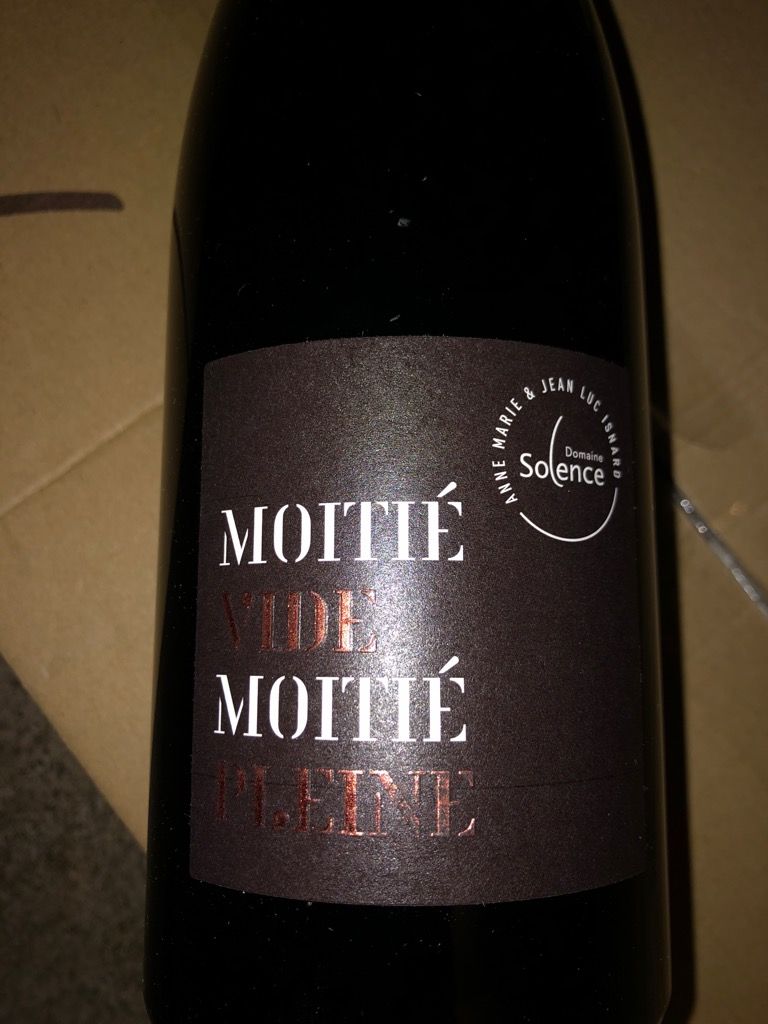 2018 Domaine Terres de Solence Ventoux Moitie Vide / Moitie Plein ...