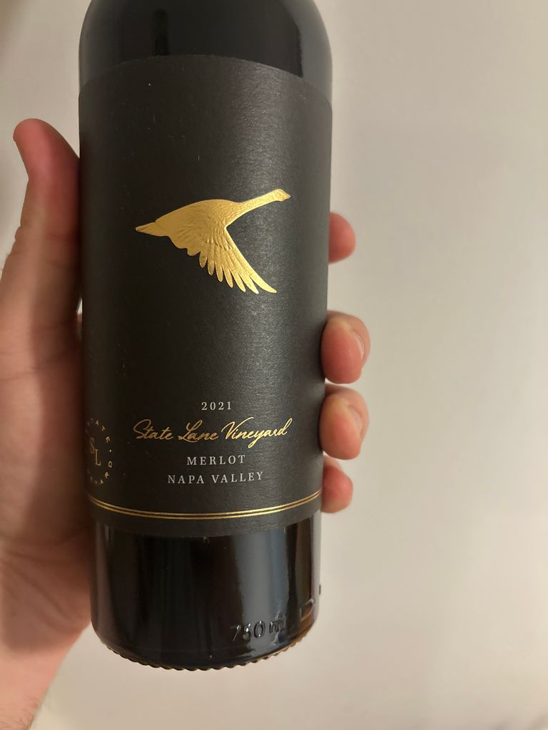 2022 Goosecross Cellars Merlot State Lane Vineyard, USA, California ...